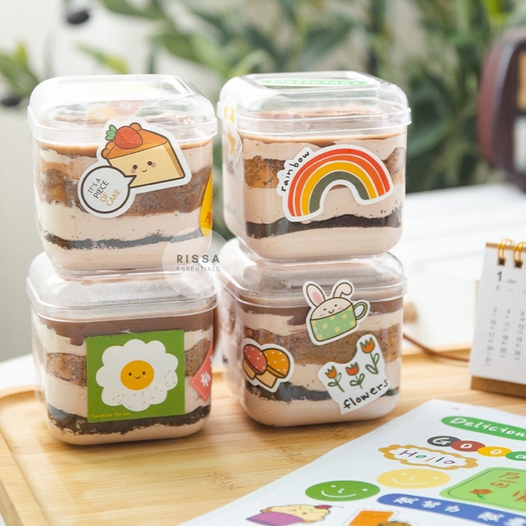 [Contains 6 Box] [Rissa] Mini Mika Cake Box Packaging Box Korean Mini ...