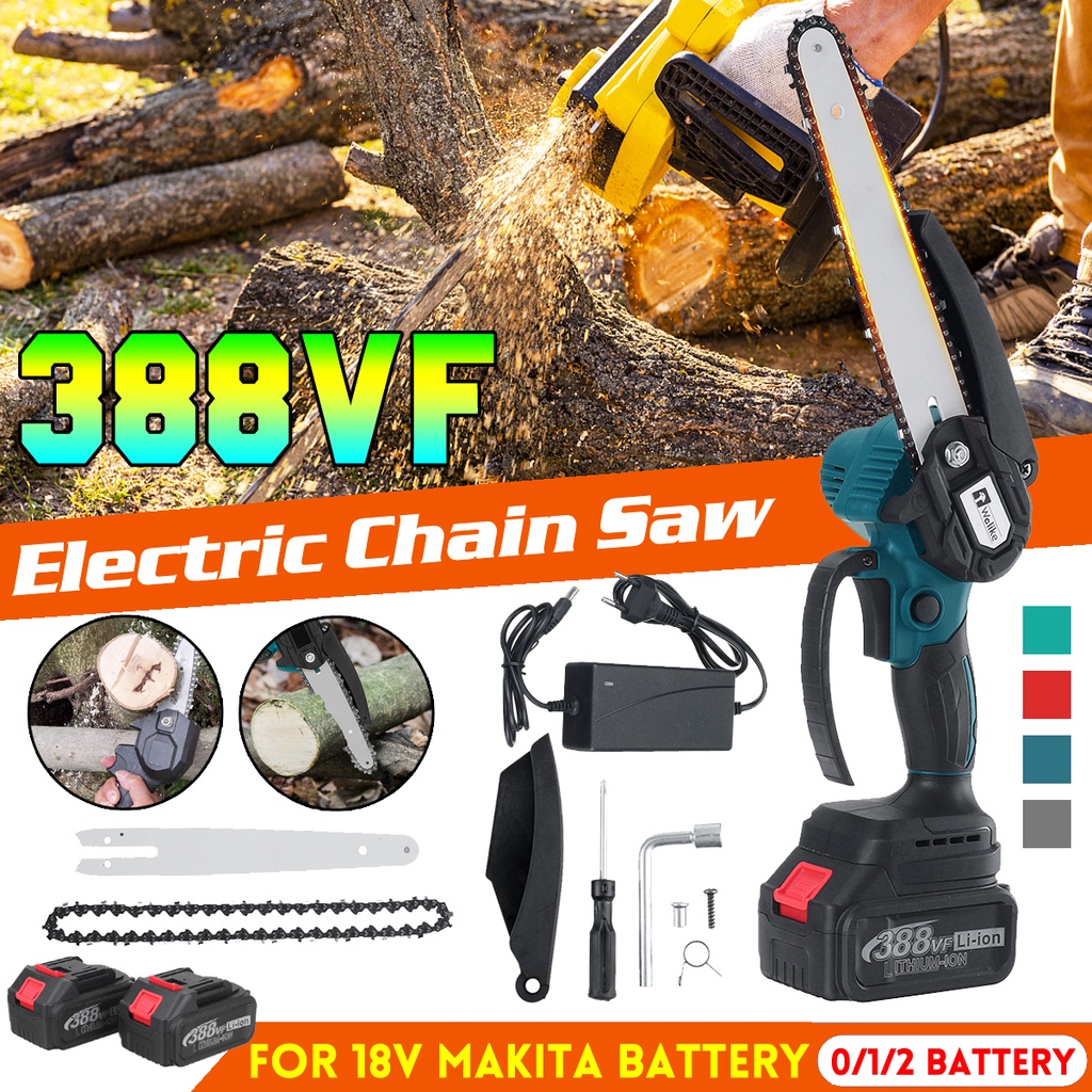 3000W 8 Inches Mini Brushless Electric Chain Saw 388VF Chainsaw Wood ...