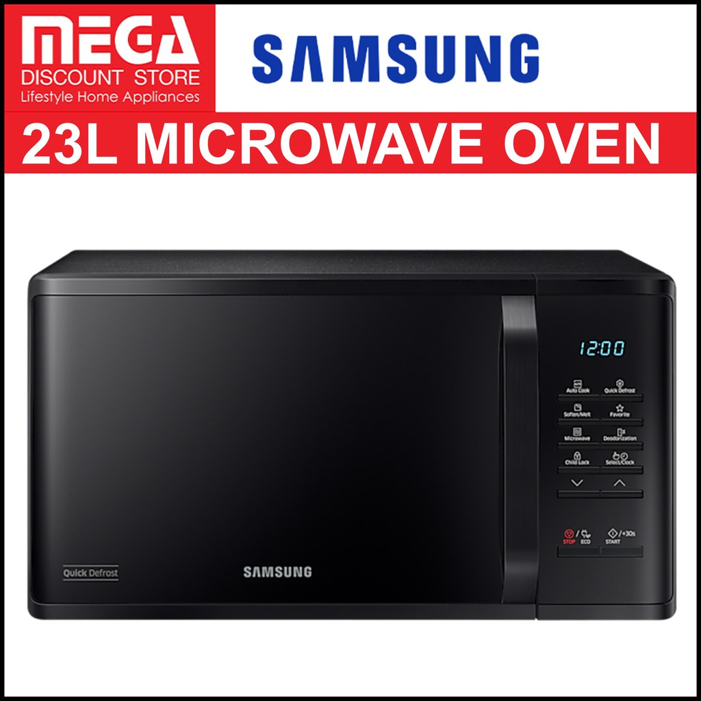 SAMSUNG MS23K3513AK 23L SOLO MICROWAVE OVEN | Shopee Singapore