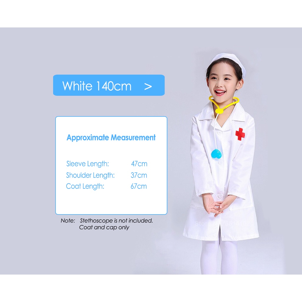 Unisex Kids Doctor Nurse Uniforms Role Play Costume for Girl Boys Nurse ...
