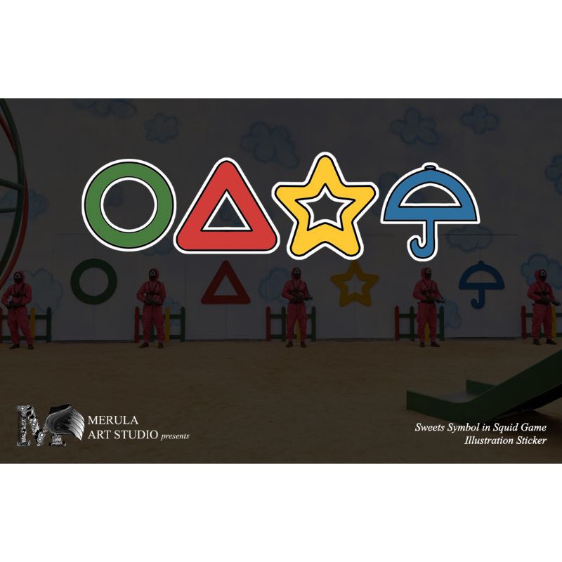 Dalgona Candy Symbol in Squid Game Illustration Sticker - Dalgona Candy ...