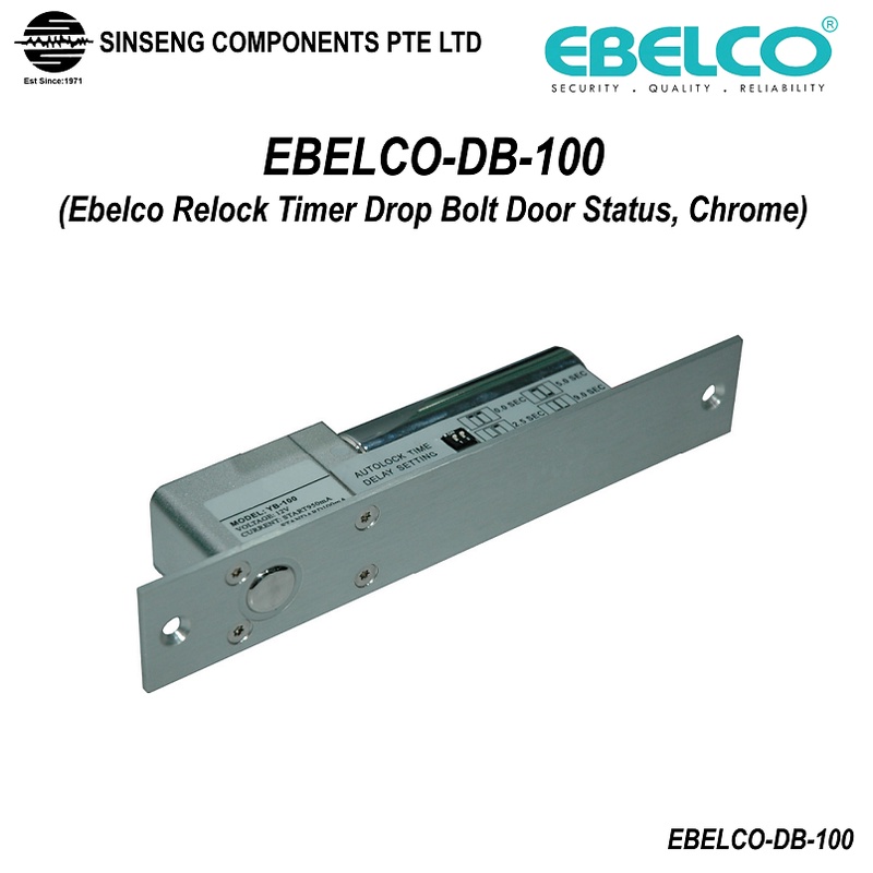 EBELCO Dropbolt DB-100 (Ebelco Relock Timer Drop Bolt Door Status ...