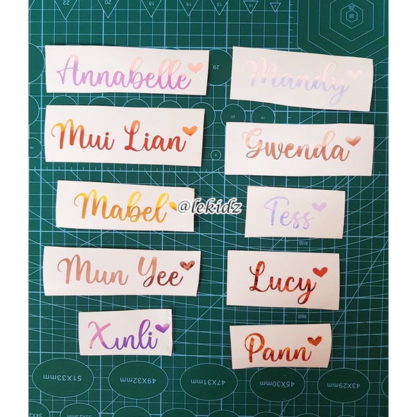 SG SELLER INSTOCK Personalised Custom Name Vinyl Sticker Decals For ...