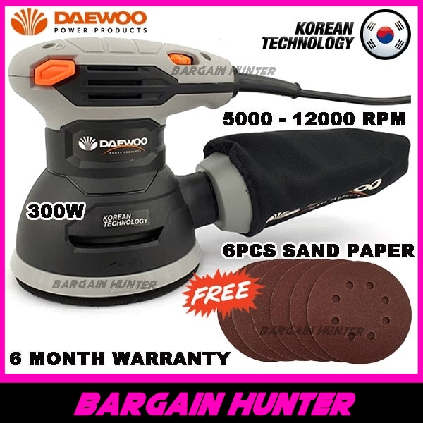 Daewoo 300W Random Sander With Variable Speed Random Orbital Sander ...