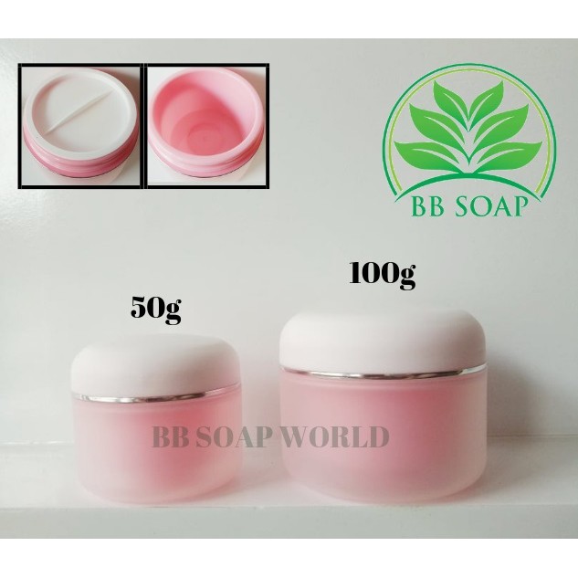 50g/100g Plastic Pink Container+White Cap (5076) | Shopee Singapore