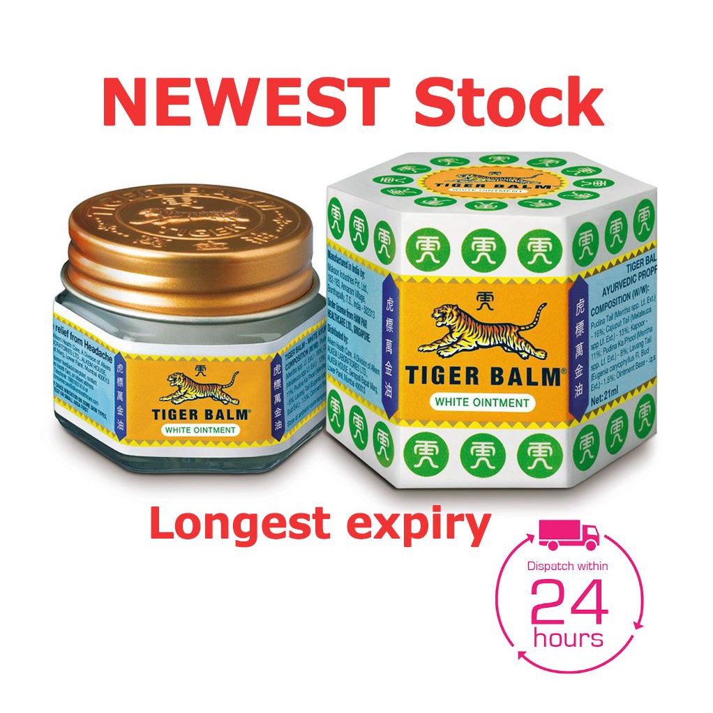 Tiger Balm Ointment - White - 19.4 grams - Newest factory stock ...