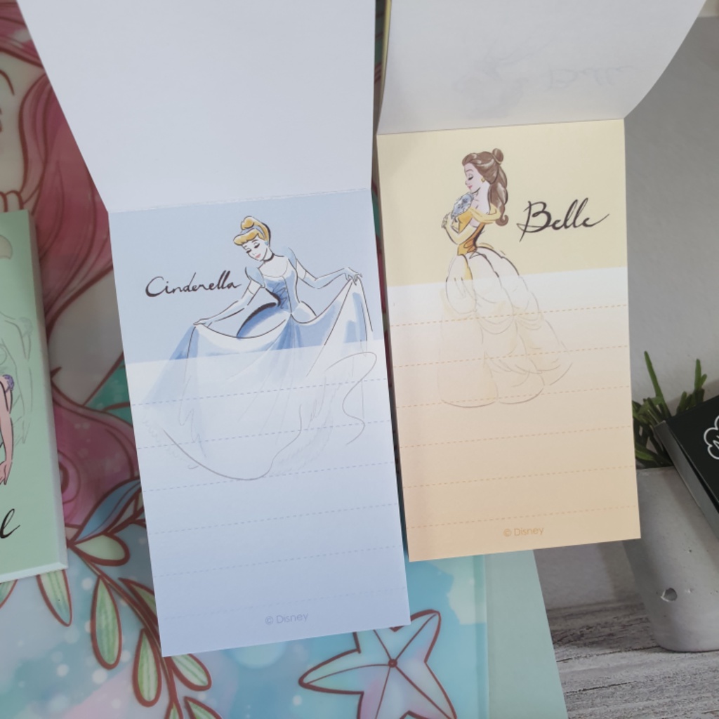 Disney 108k Notebook Princess Small Note Paper Pooh Belle Cinderella ...
