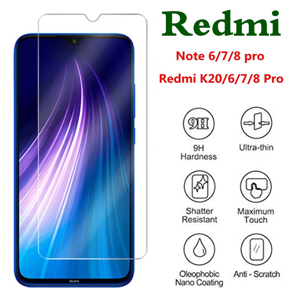 Tempered Glass Xiaomi Redmi Note 11 9 8 7 K20 Pro Red Note 11s 9s 9 Pro ...