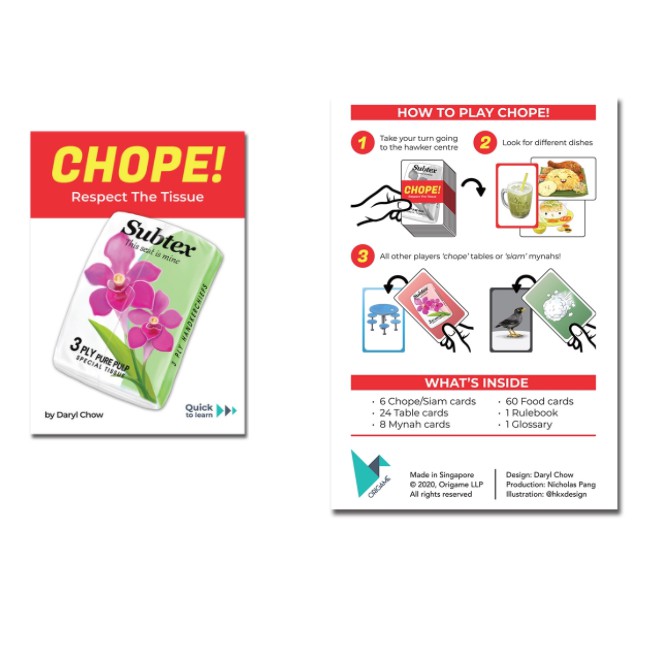 Singapore Card Game Chope! Game Chope Game Local Card Game Board Game ...