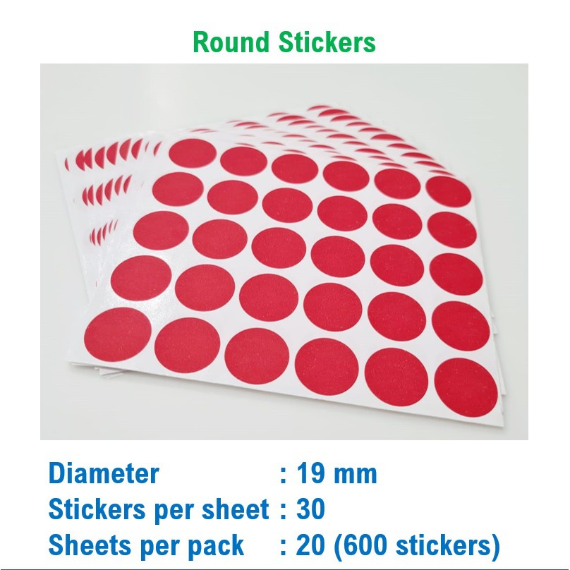 Red Round Stickers Labels Temperature Ang Paos Presents Colour Coding ...