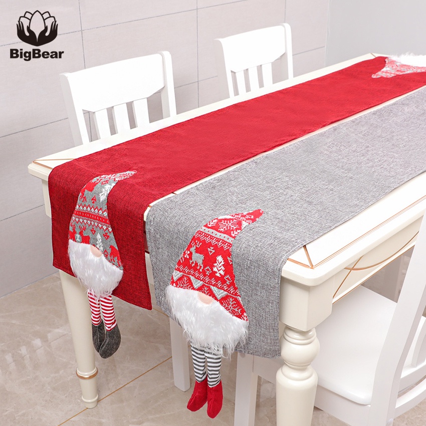 Rudolph Table Runner Christmas Santa Claus Xmas Tablecloth for Dining ...