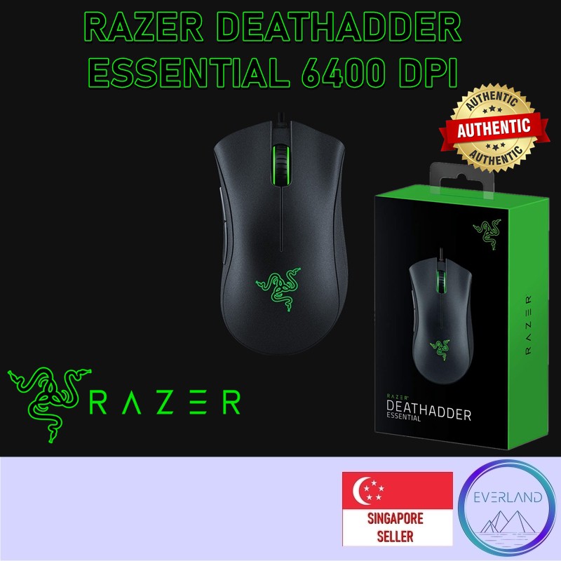 RAZER DEATHADDER ESSENTIAL GAMING OPTICAL MOUSE/ 6400 DPI/ RAZER BEST ...