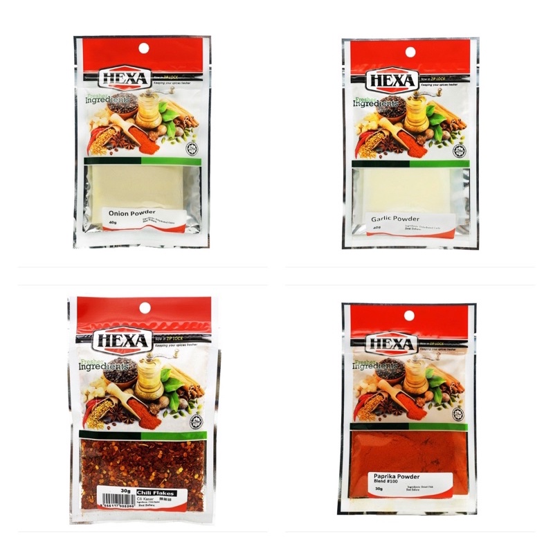 Spice Jar Glass Jar Storage Jar Pantry Halal Spices Herbs HEXA Packet ...