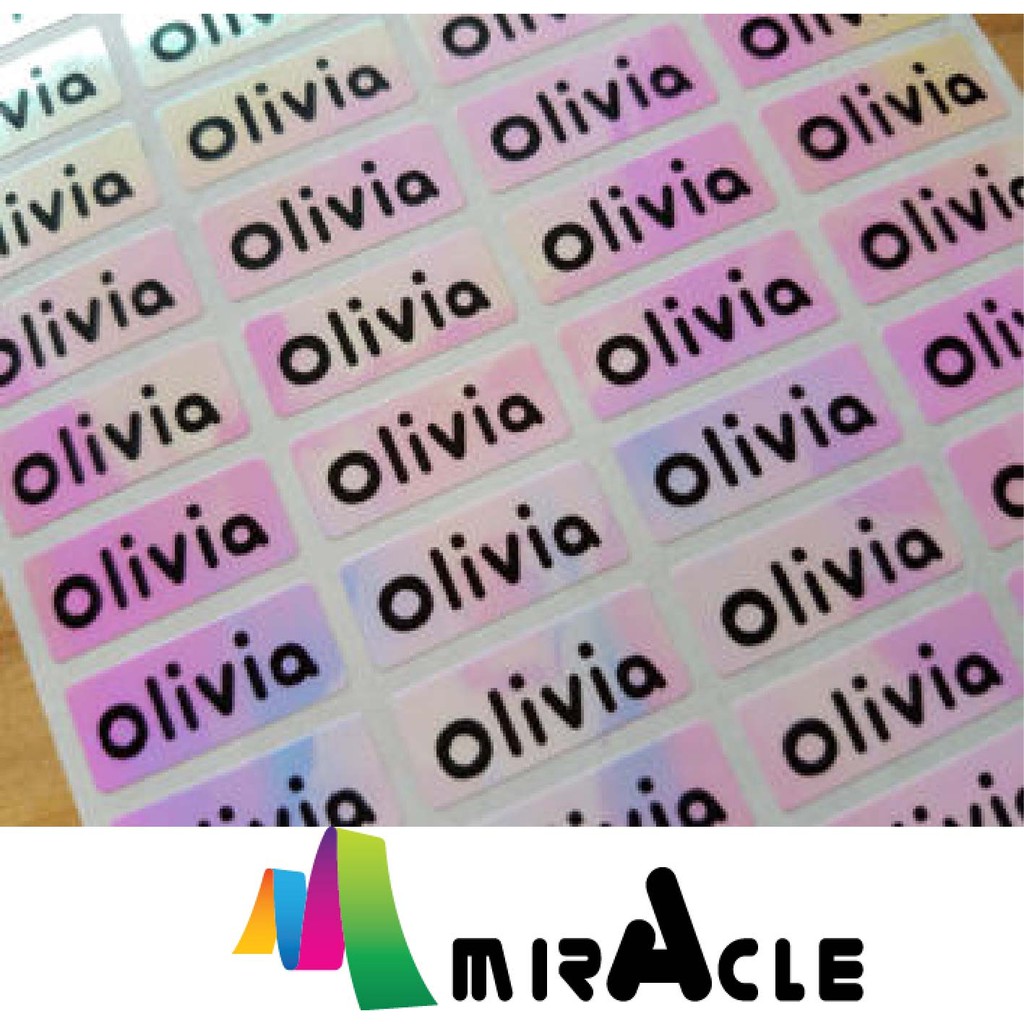 Name Sticker/ Sticker Nama /Customized Stickers & Labels ( Rainbow ...