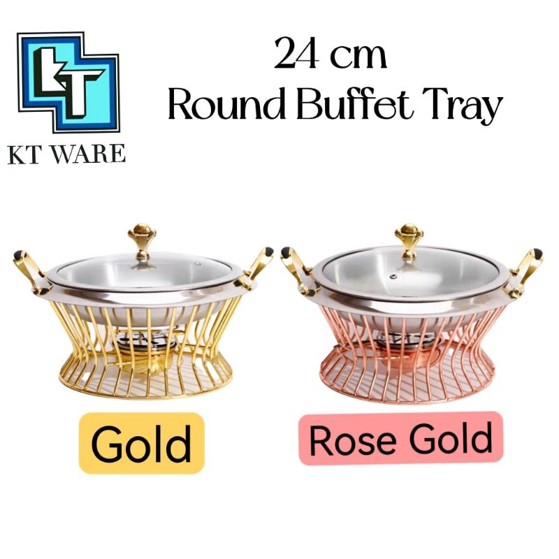KT WARE 24cm buffet set food tray serving tray chafing dish soup warmer ...