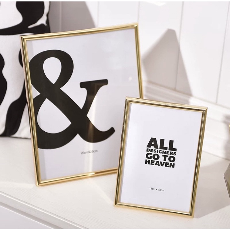 [SG LOCAL STOCK] PREMIUM High Quality Gold Metal Photo Frame 4R/5R/6R ...