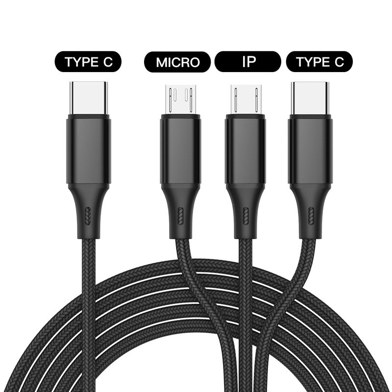 Ankndo 3 In 1 USB Cable Type C To USB C Micro USB Phone Charger Cable ...