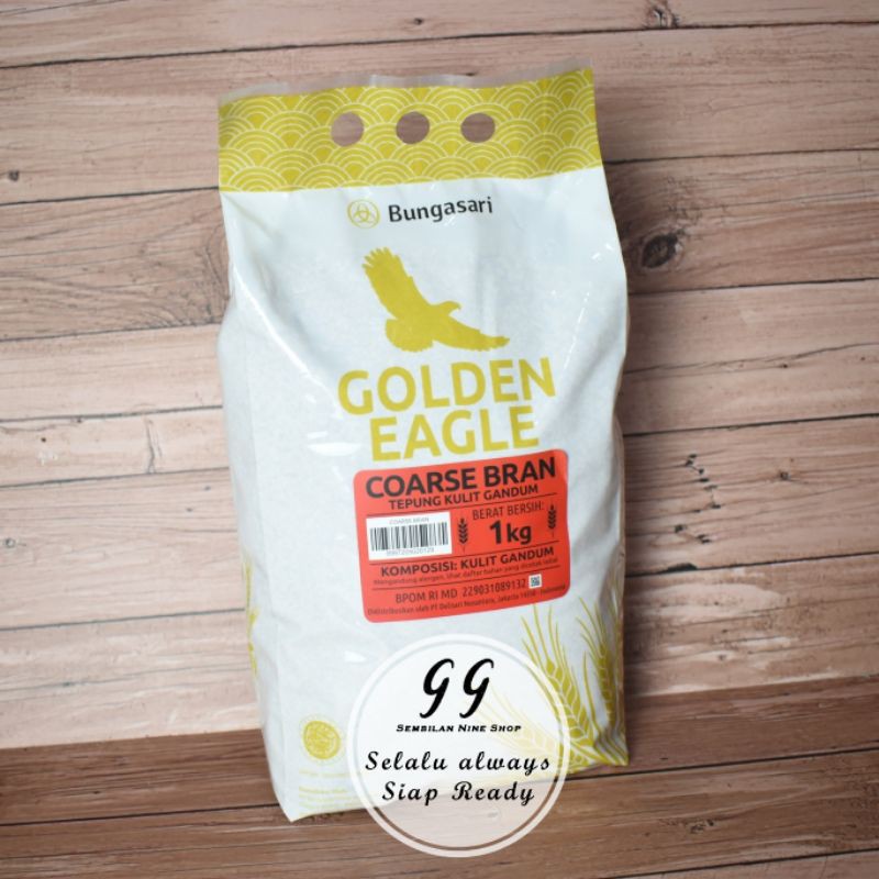 Bungasari COARSE Bran Golden Eagle Ari Wheat Skin Flour Wheat Bran 1kg ...