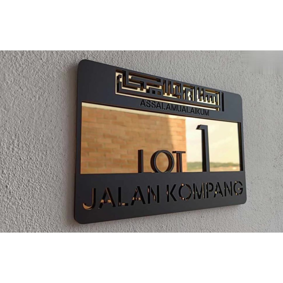 Customized House Number Plate Acrylic Sign 3D House Number Plate House ...