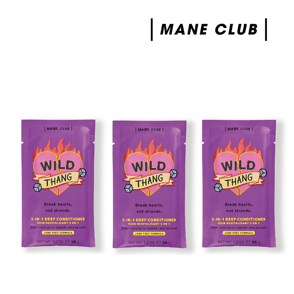 MANE CLUB Wild Thang Strengthening Hair Mask 50g (3 Packs) | Shopee ...