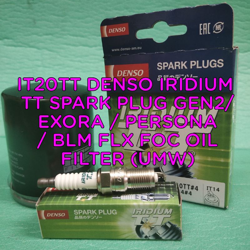 IT20TT DENSO IRIDIUM TT SPARK PLUG GEN2/ EXORA / PERSONA / BLM FLXFOC ...