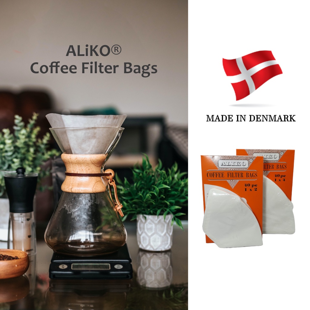 Coffee Filter Bags (Paper) DENMARK 40 pieces, ALIKO | Shopee Singapore