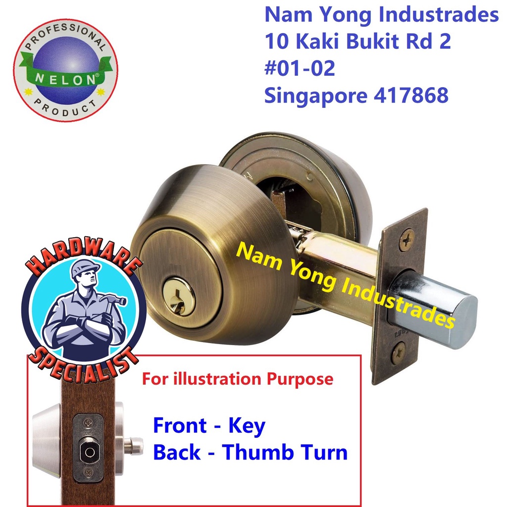 Nelon D101 High Security Single Cylinder Deadbolt Lock / Dead Bolt Lock ...