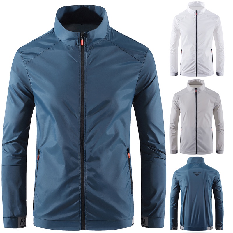 UPF50+ UV Jacket Men's Hiking Jaket Slim Fit Windbreaker Unisex Sun ...