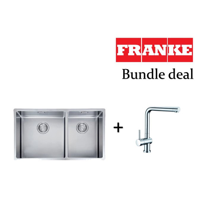 Franke SS304 780MM Double Bowl Kitchen Sink Bundle With Franke Mixer ...
