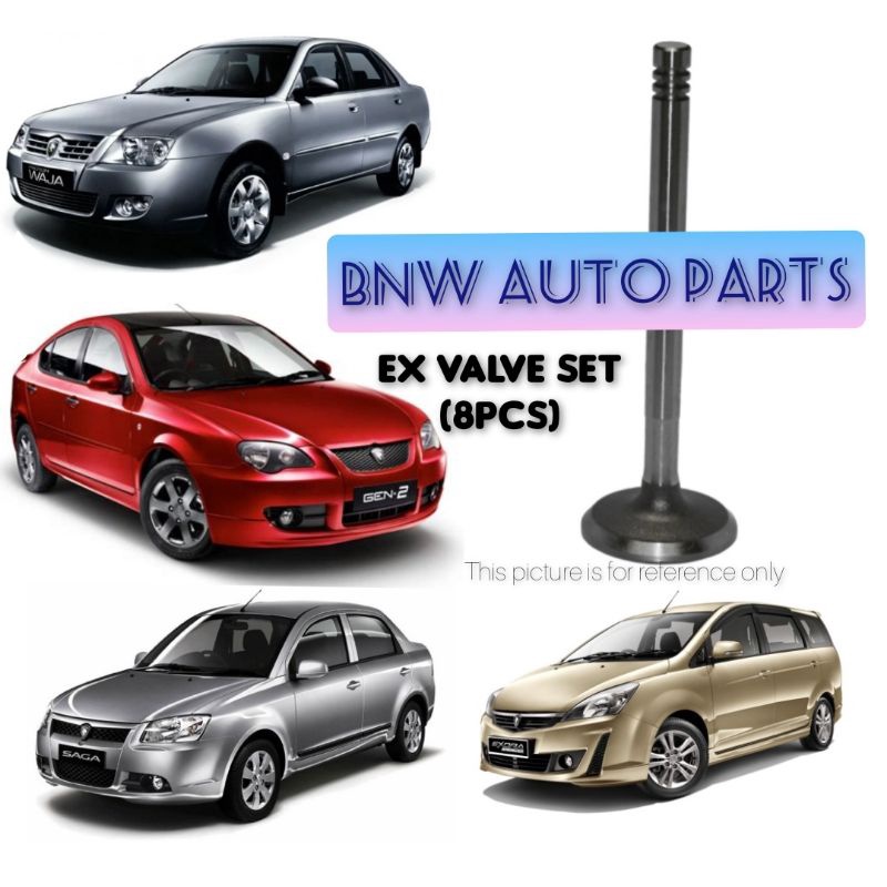 8pcs ENGINE VALVE (EXHAUST) FOR PROTON SAGA BLM||EXORA||GEN2||SATRIA ...