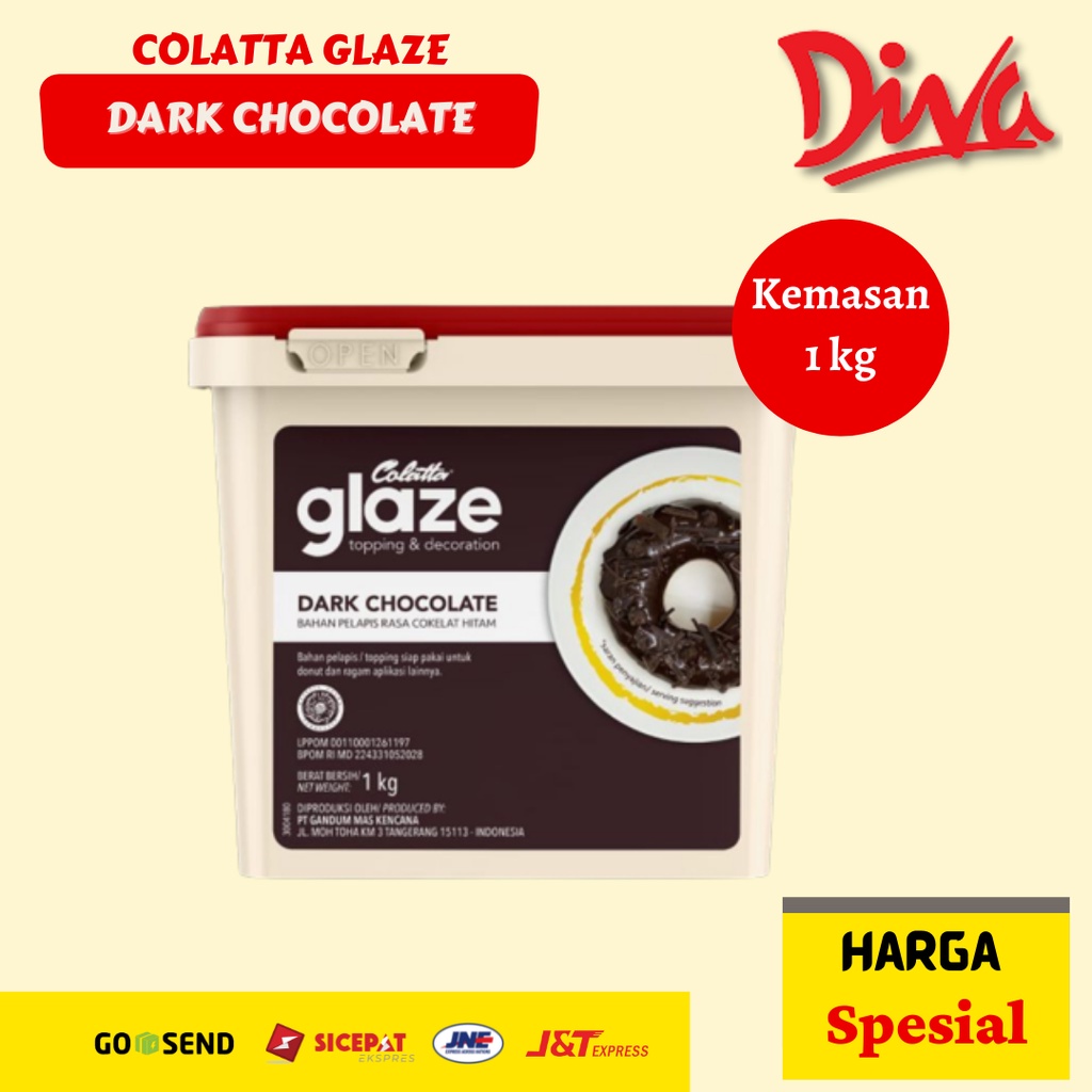 Colatta Glaze Dark 1 kg - Pail Chocolate Flavored Donut Topping ...