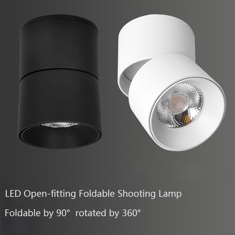 Surface mounted downlight LED foldable 360° rotating ceiling light ...