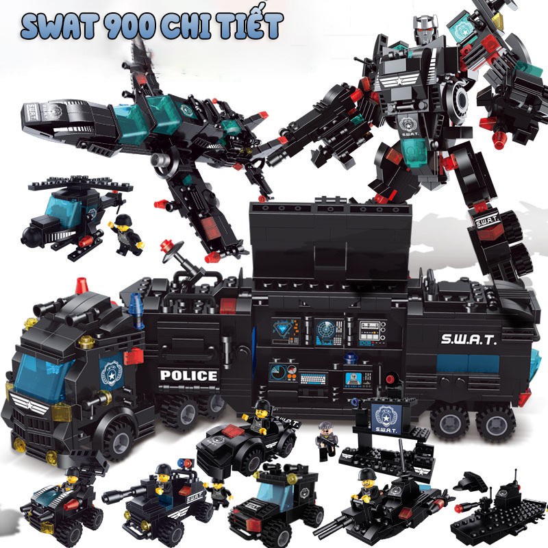 SWAT police model assembly toy, Robot assembly - Command vehicle ...