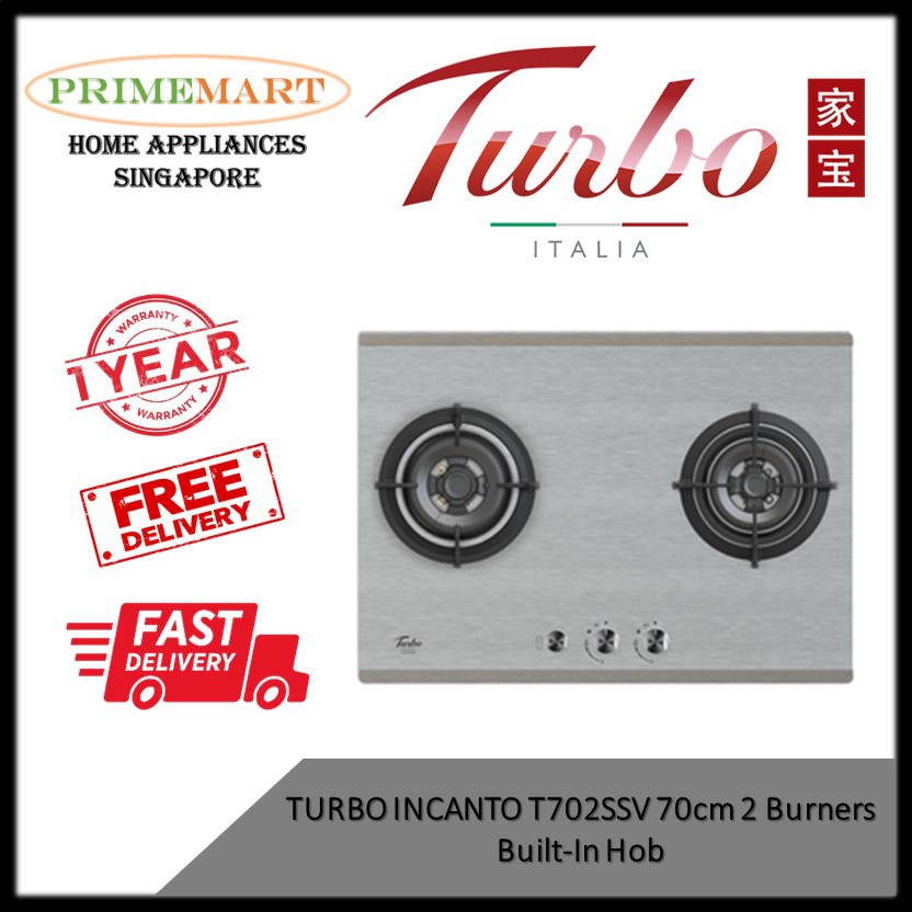 TURBO INCANTO T702SSV 70cm 2 Burners Built-In Hob * 1 YEAR LOCAL WARRANTY - BULKY | Shopee Singapore