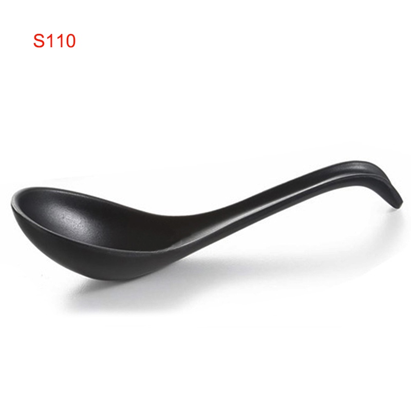 1pcs Japanese Style Spoons Soup Spoon Black Matte Asian Ladle Spoon ...