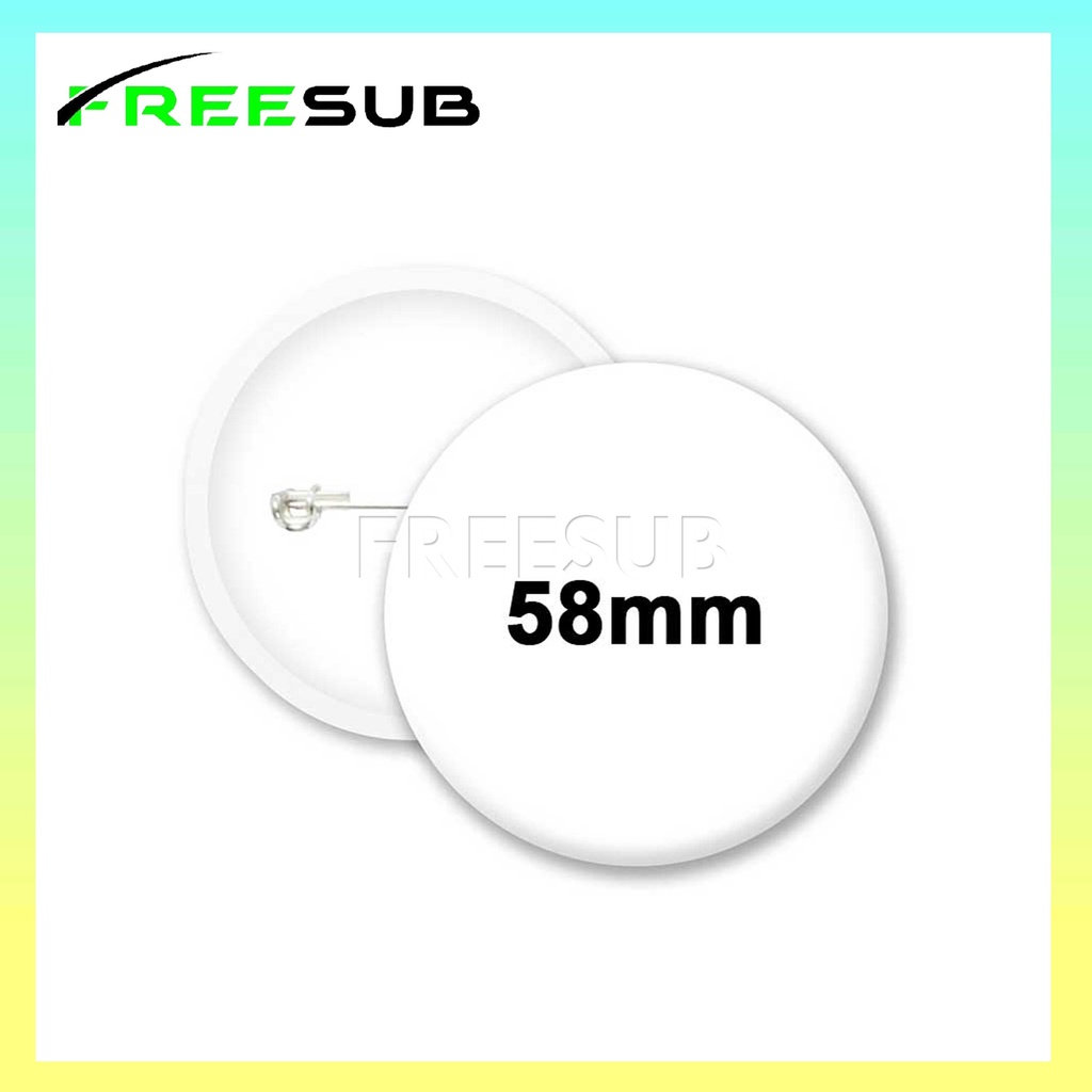 Button Badge 58mm (100pcs/pkt) ️SAFETY PIN Material ️ Pin Back Badge ...
