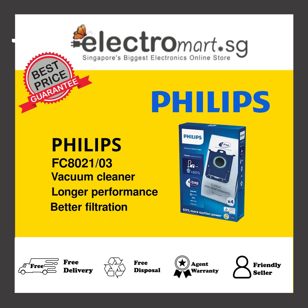 Philips FC8021/03 s-bag Vacuum cleaner bags | Shopee Singapore