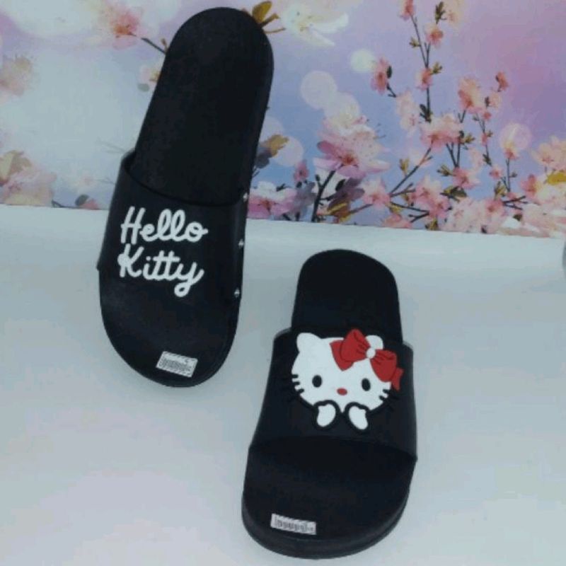 Hello Kitty Motif Rubber Sole Women's Slip On Sandals | Shopee Singapore
