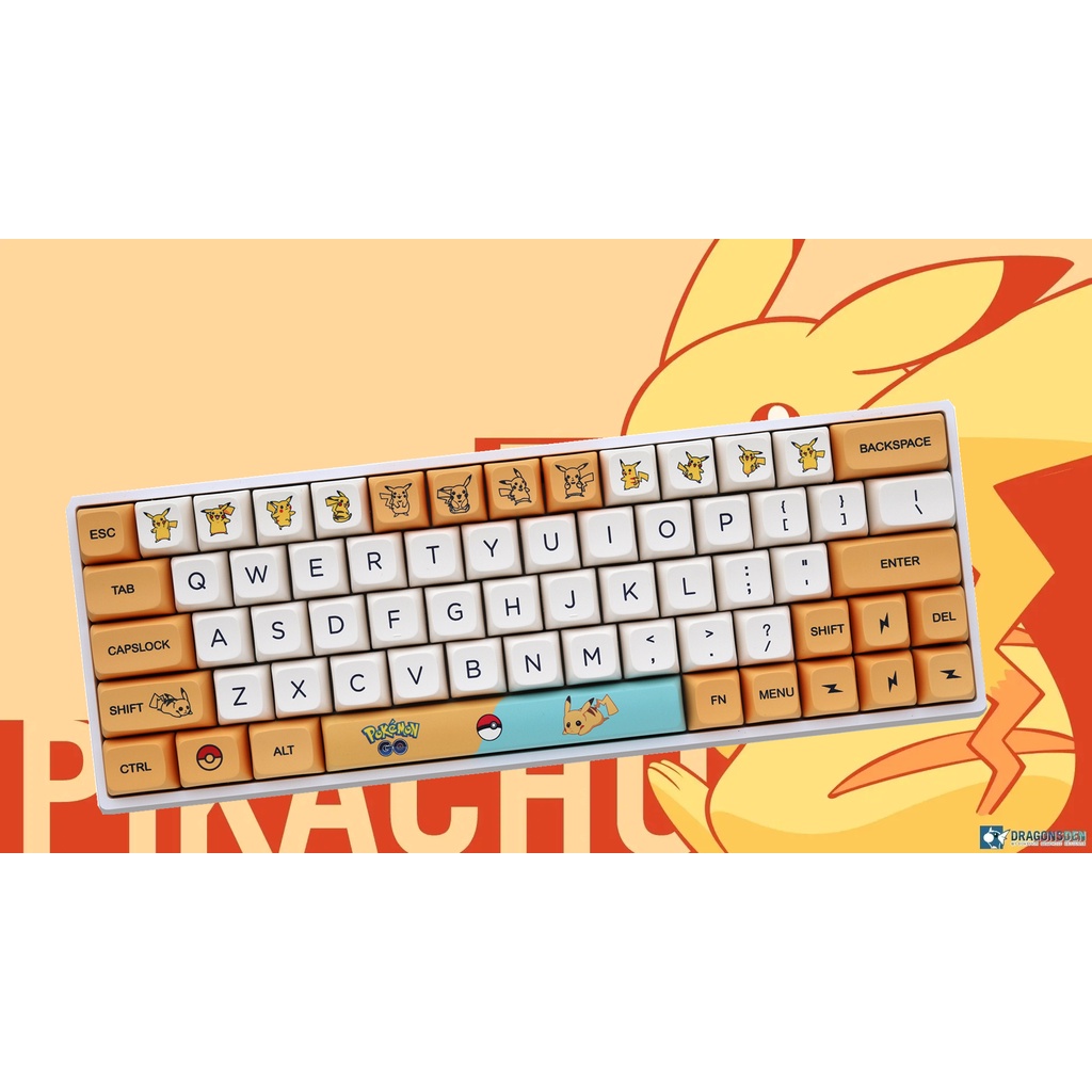 GMK Pikachu Keycaps, 139 Keys PBT Keycaps XDA Profile DYE-SUB ...