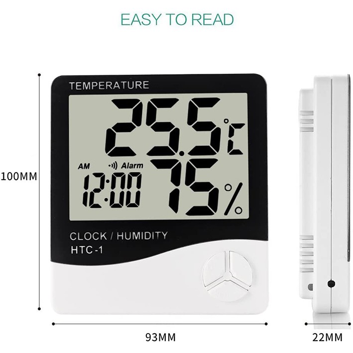 HTC1 Indoor Digital Humidity Thermometer Hygrometer Room Temperature ...