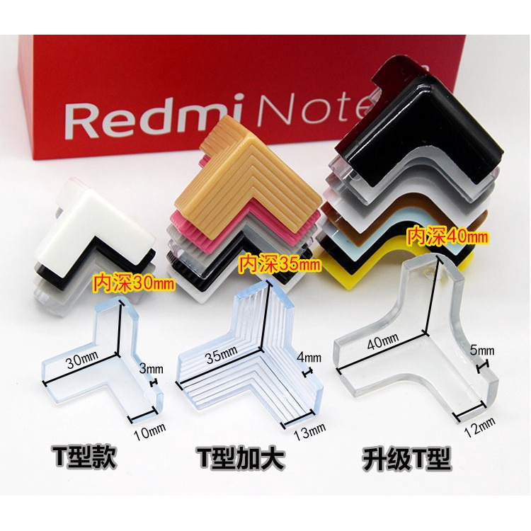 [ ]4 IN 1 3M High Quality Transparent Table Furniture Corner Edge Guard ...