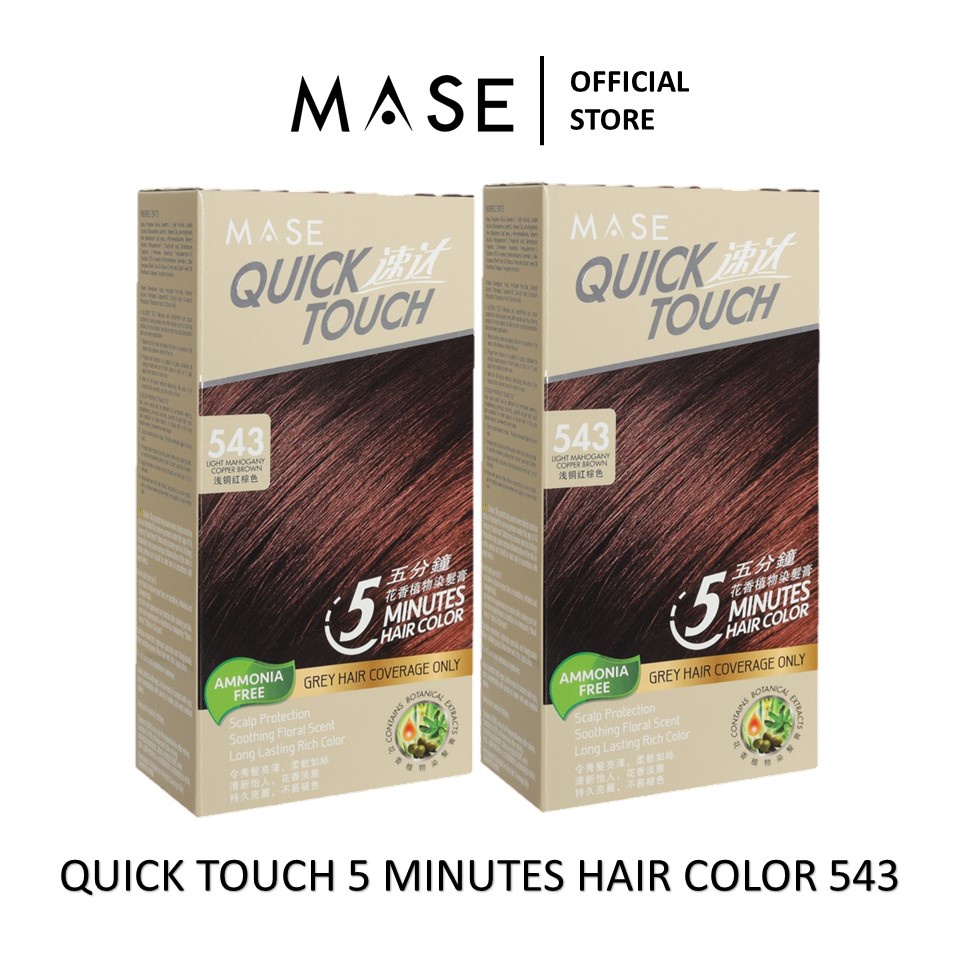 [Bundle of 2]Quick Touch 5 Minutes Hair Color, Grey Hair Coverage 543 ...