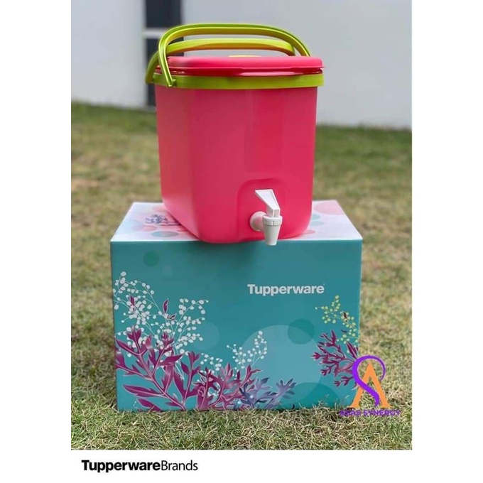 TUPPERWARE Rectangular Water Dispenser 10liter dan Stand Modular Mate ...