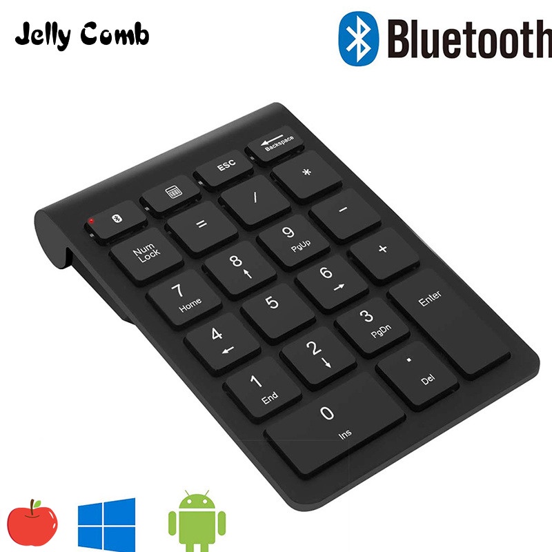Jomaa 22 Keys Bluetooth Numeric Keypad Wireless Number Keyboard for Accounting Laptop Pad Plug ...