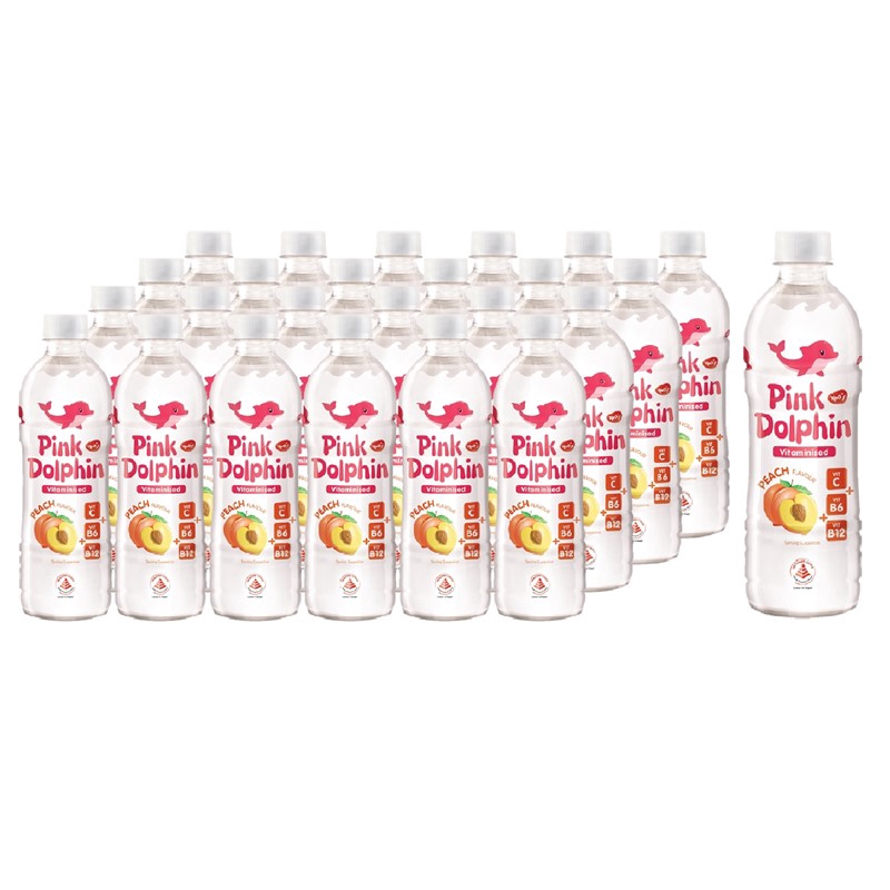 Pink Dolphin Peach Flavour Vitaminised Drink - 24's (Halal) | Shopee ...
