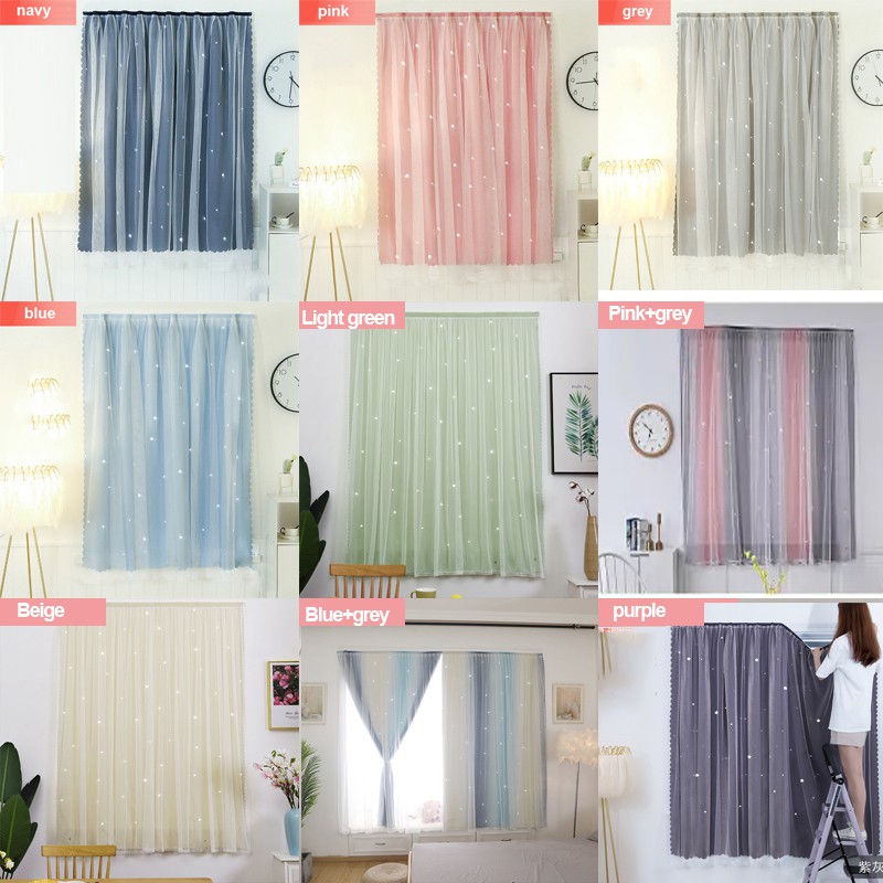 Window Self-adhesive Star Curtain Full-shading Cloth Shading Bedroom ...
