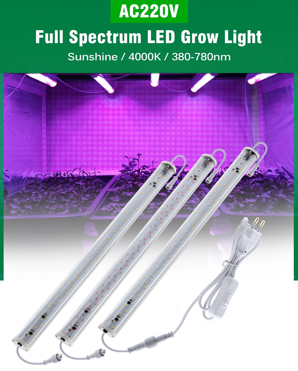 AC220V 1-6pcs LED Grow Light Full Spectrum 73leds Plant Light ...