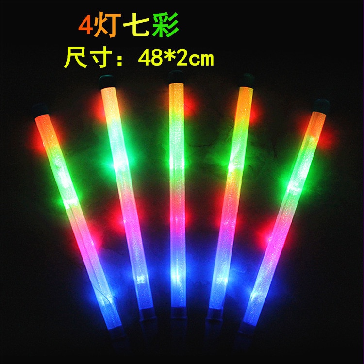 14inch Multicolor Light-Up Blinking Rave Sticks LED Flashing Strobe ...