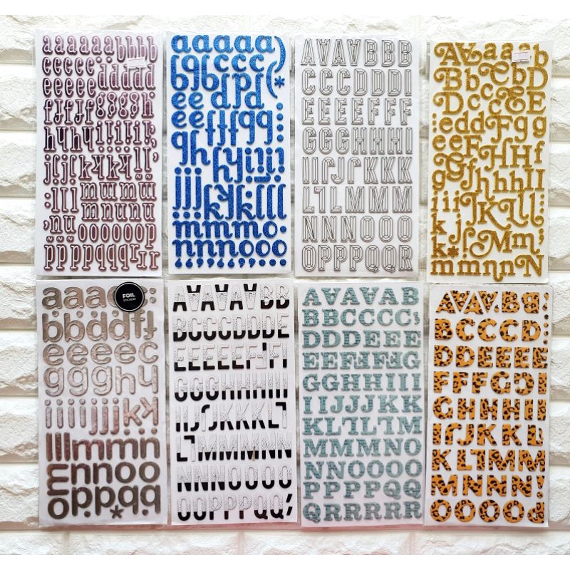 Thickers Alphabet Letters Foam Foil Cupboard Craft Sticker Sheet ...