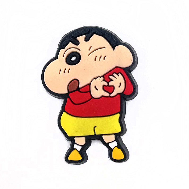 Cute jibz Cartoon anime character Crayon Shin-chan DIY shoe charms Croc ...